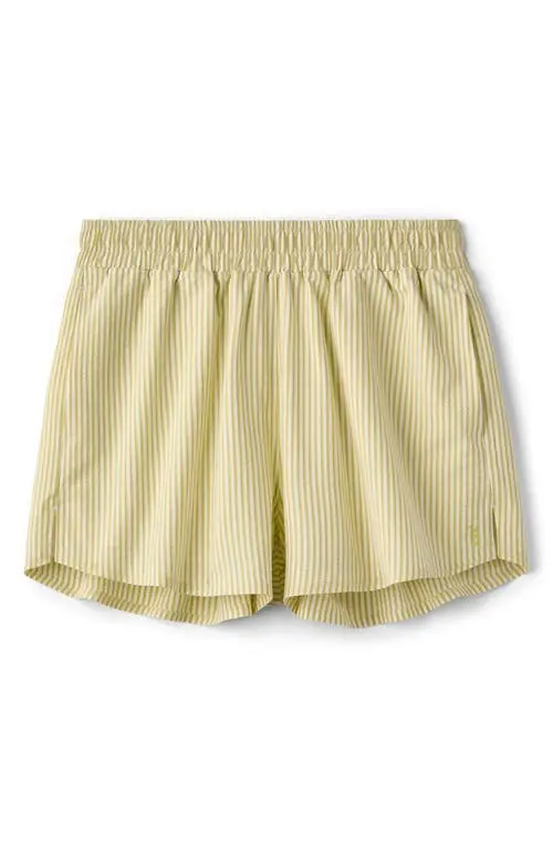 RHONE Saltair Pleated Shorts - Citron Seersucker