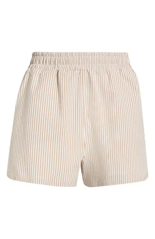 RHONE Saltair Pleated Shorts - Taupe Stripe