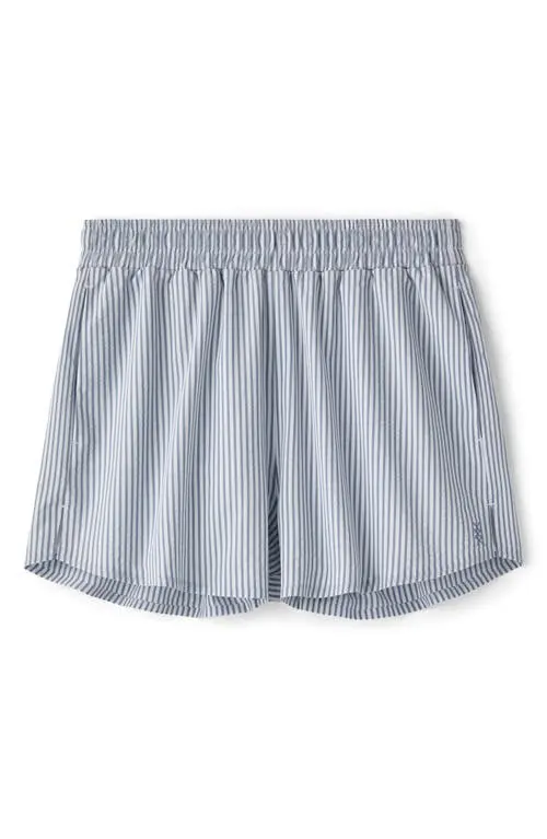 RHONE Saltair Pleated Shorts - Washed Navy Stripe
