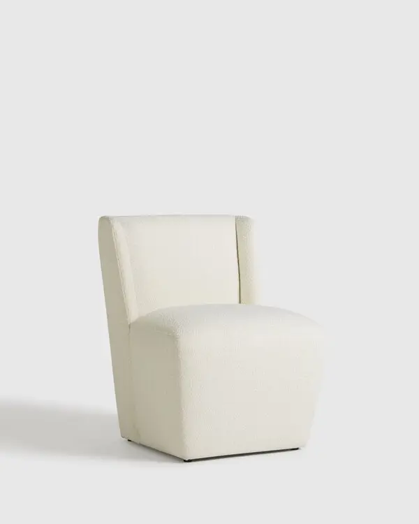 Quince Performance Boucle Shelter Back Dining Chair