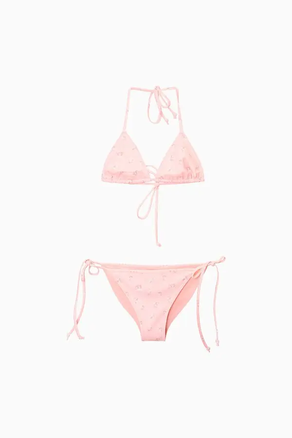 LoveShackFancy Peaches And Cream Dannie Tween Bikini - Peachy Petals