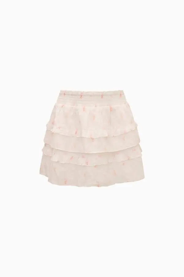 LoveShackFancy Tween Vanilla Twirl Billie Skirt - Pink Icing