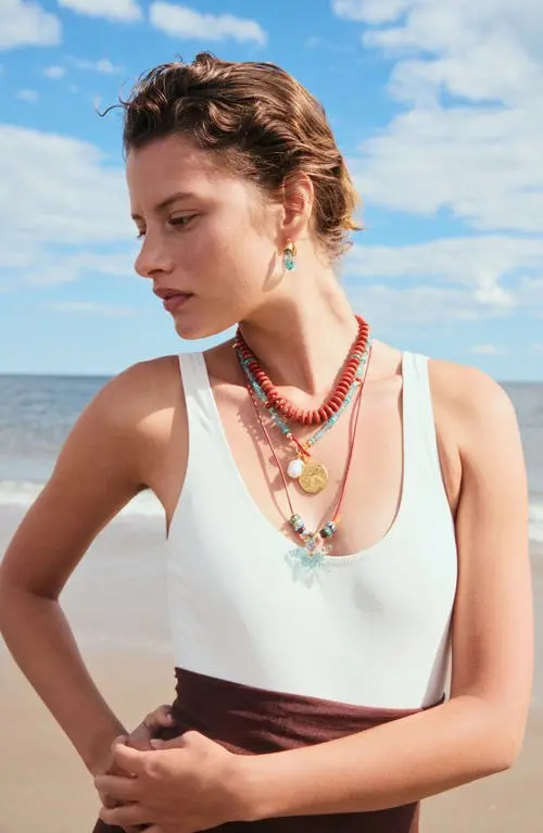 LIZZIE FORTUNATO Paros Beaded Toggle Necklace