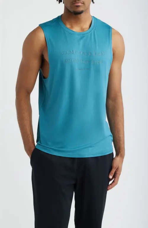SANTO STUDIO Ryan Sheckler Edition Tempo Enjoy Graphic Tech Tank - Blue