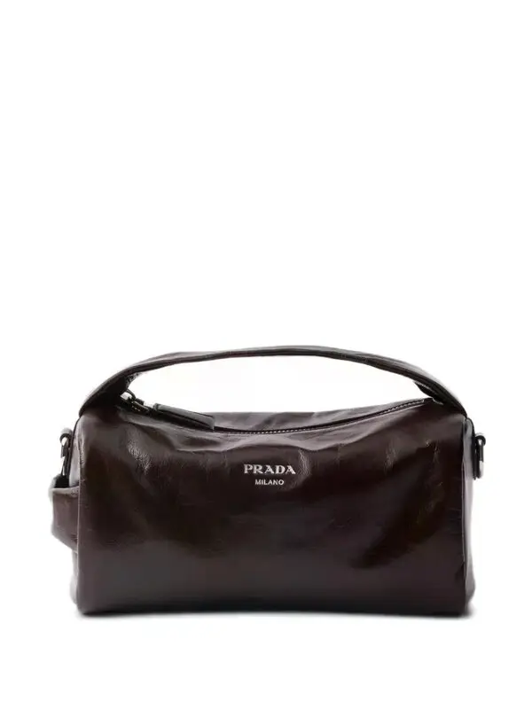 Prada Leather Tote Bag - Brown