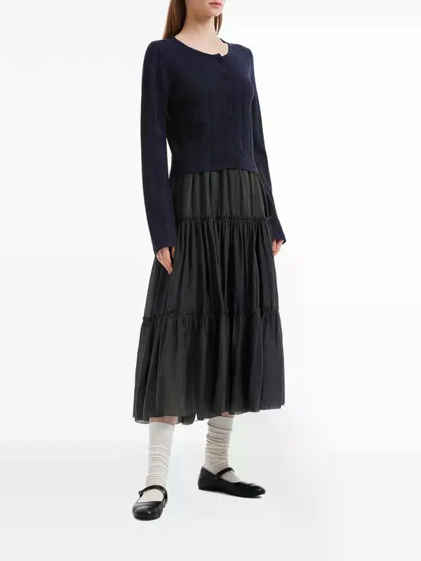 TOUT A COUP Buttoned Knitted Cardigan - Blue