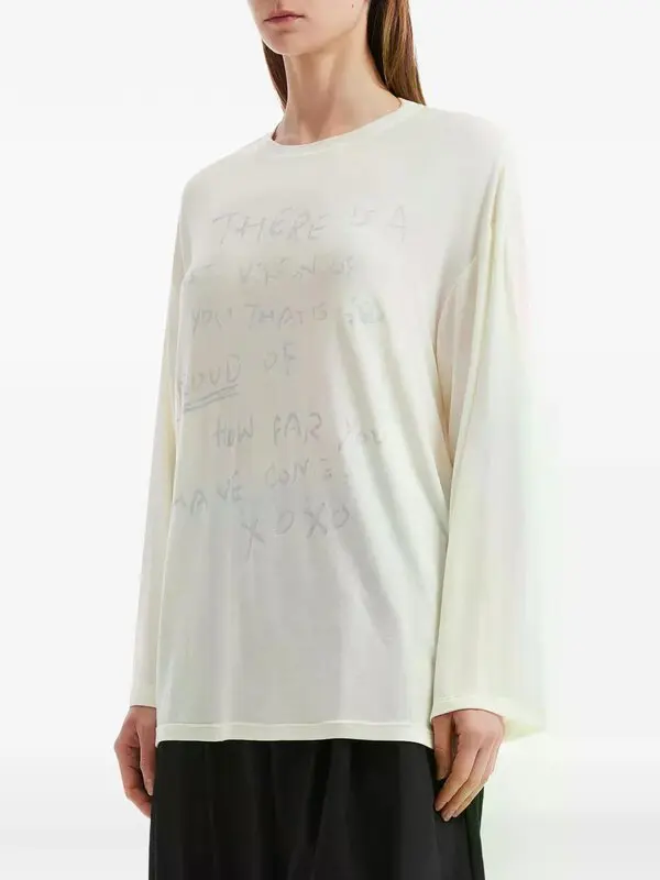 TOUT A COUP Graphic-print Long-sleeve T-shirt