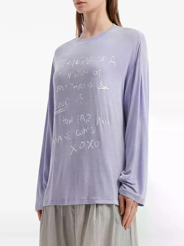 TOUT A COUP Graphic-print Long-sleeve T-shirt