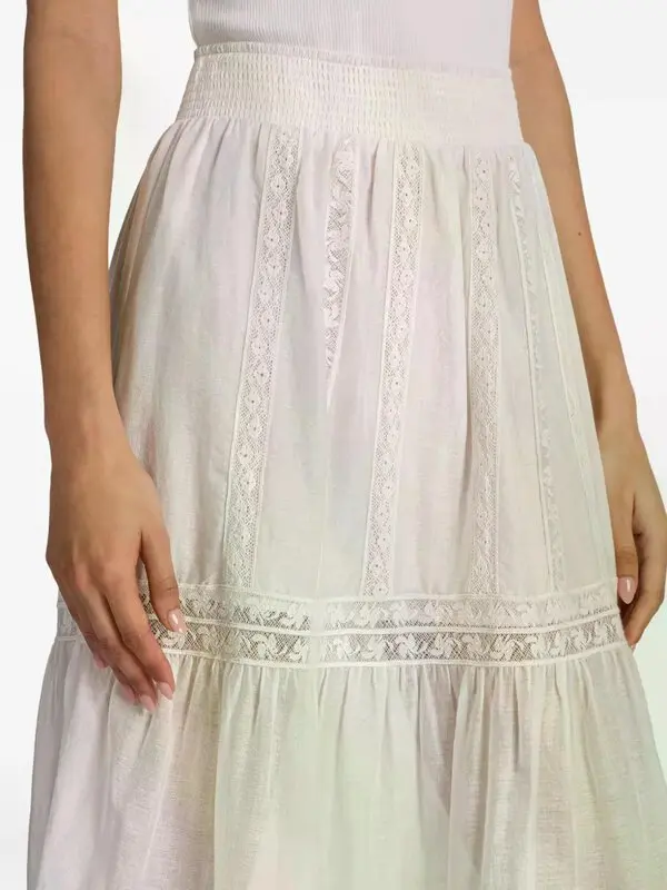 Alice + Olivia Kathryn Lace-trim Maxi Skirt - White