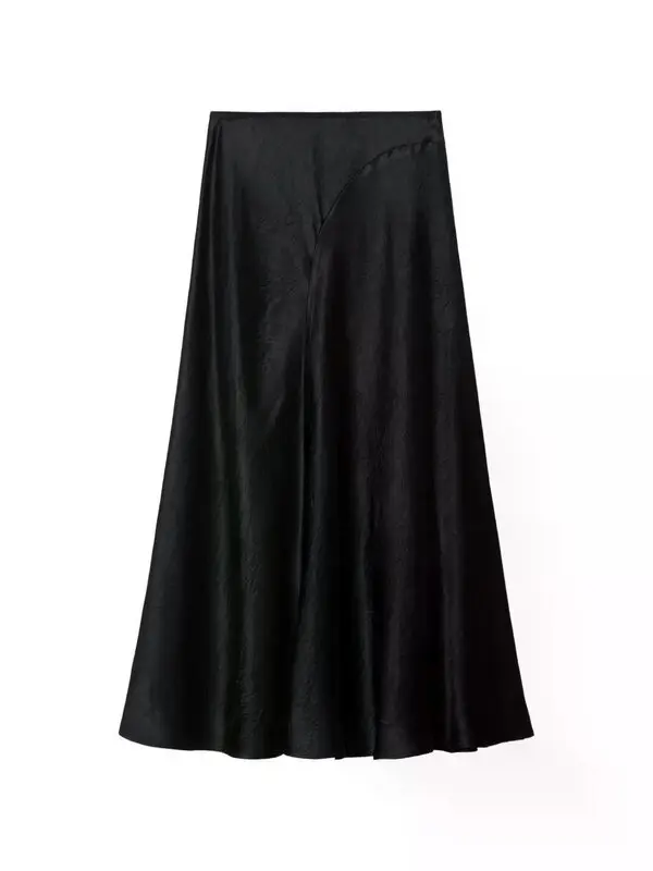 B+AB Textured A-line Midi Skirt