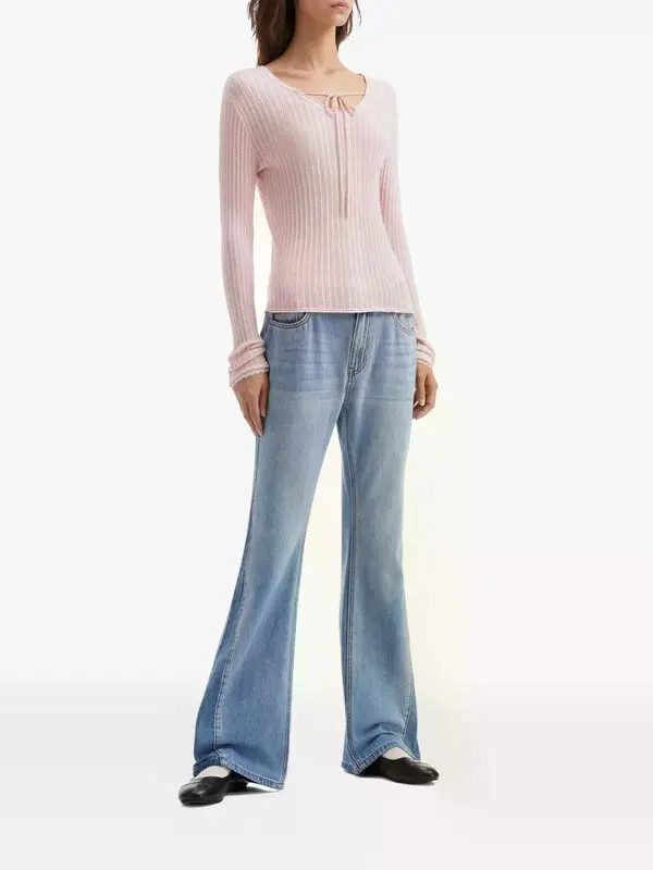 B+AB Tie Ribbed Top - Pink
