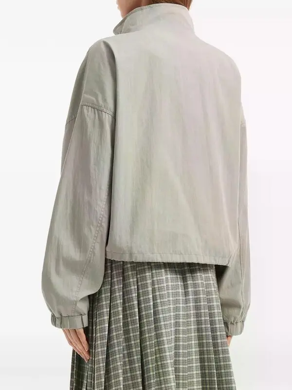 TOUT A COUP Ruffled-trim Zip-up Bomber Jacket