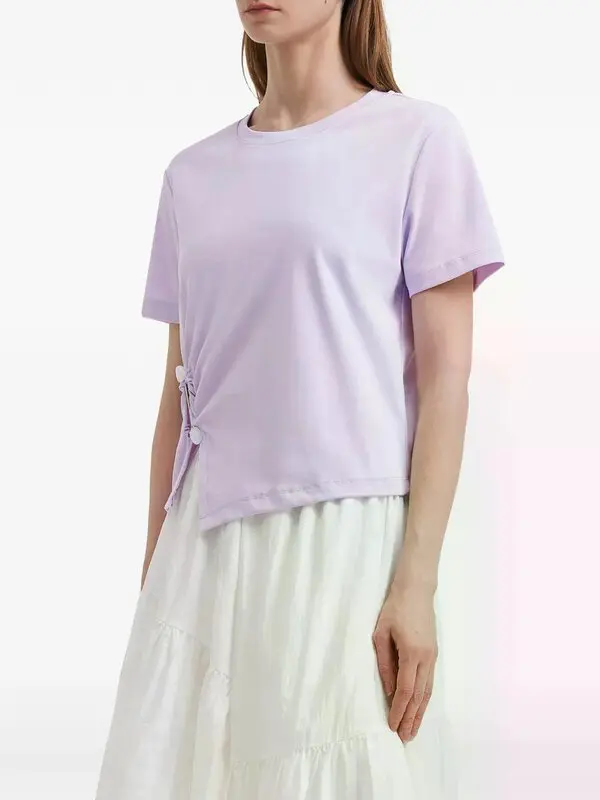 B+AB Asymmetrical Ring Detail T-shirt - Purple