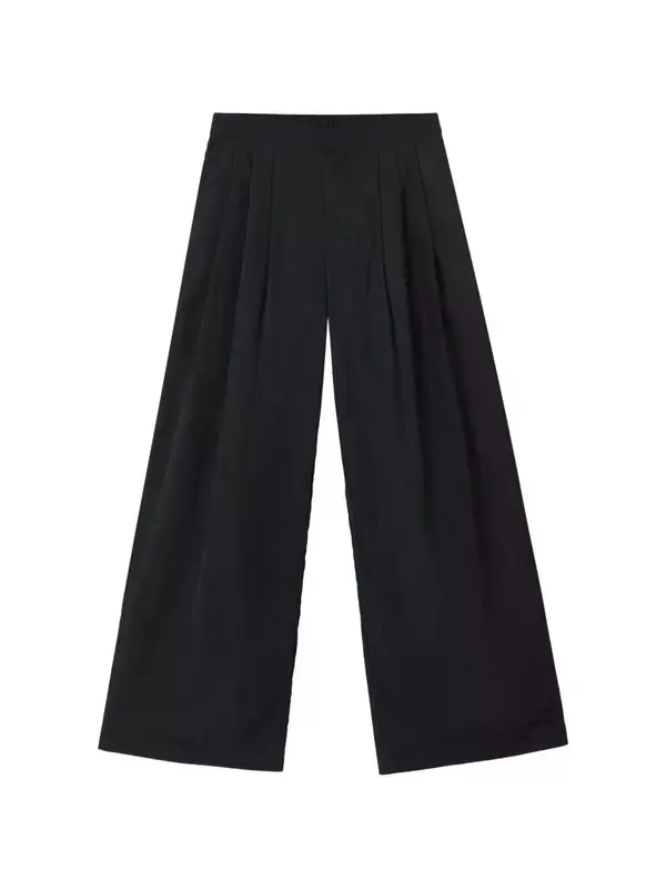 TOUT A COUP Pleated-front Palazzo Pants - Black