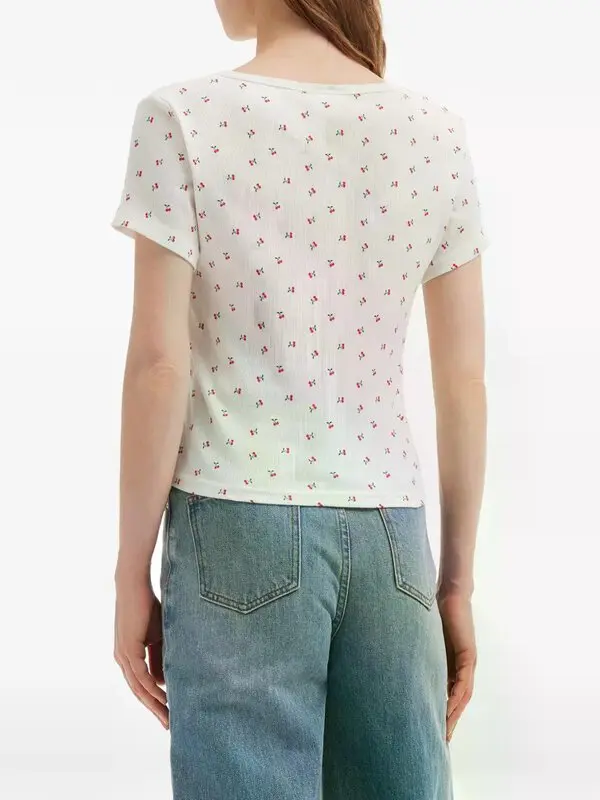 CHOCOOLATE Floral Print T-shirt With Embroidered Detail