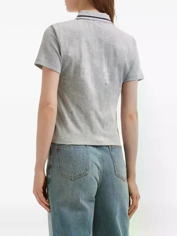 CHOCOOLATE Logo-embroidered Ribbed Shirt - Grey