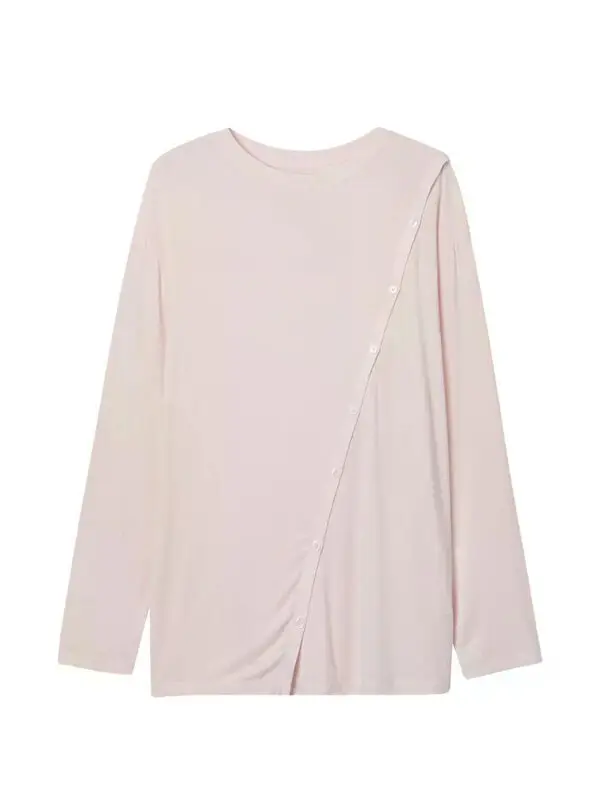 B+AB Buttoned Long-sleeve Top - Pink