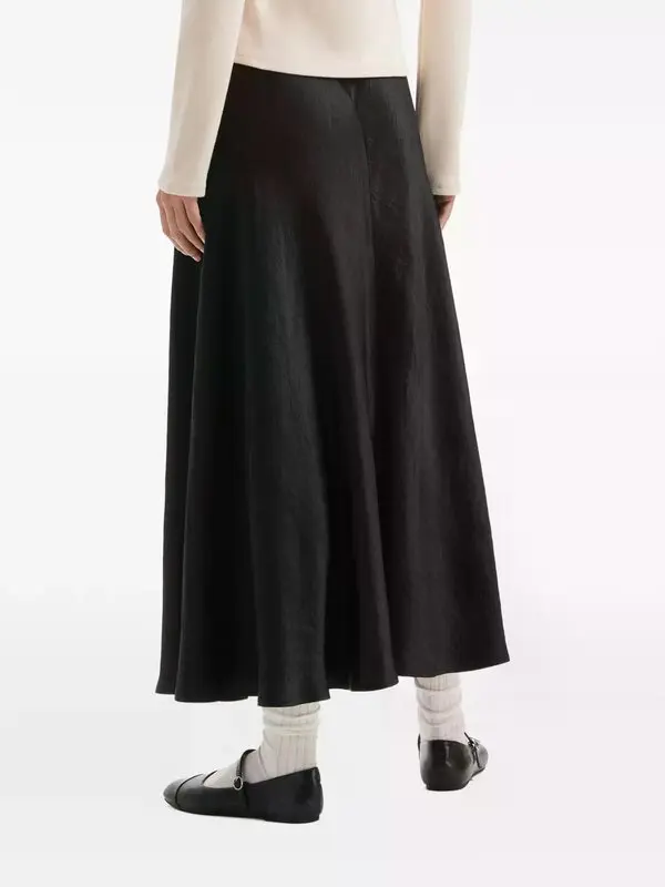B+AB Textured A-line Midi Skirt