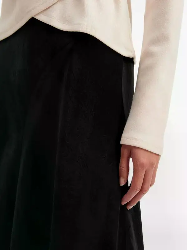 B+AB Textured A-line Midi Skirt