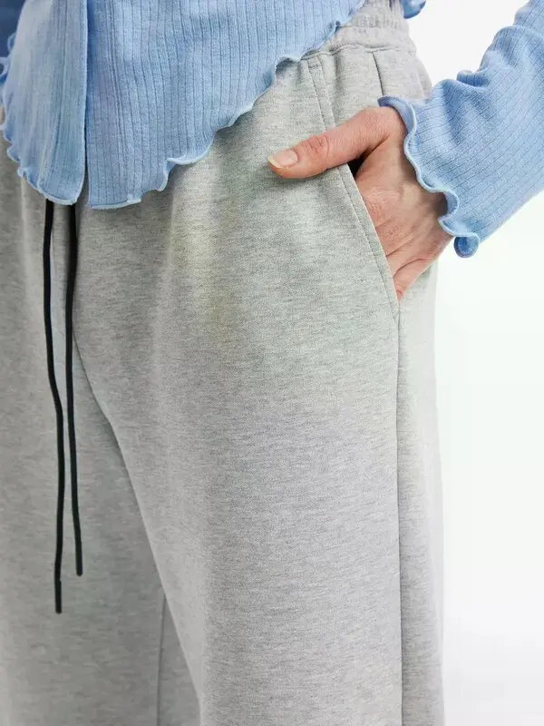 TOUT A COUP Drawstring Track Pants - Grey