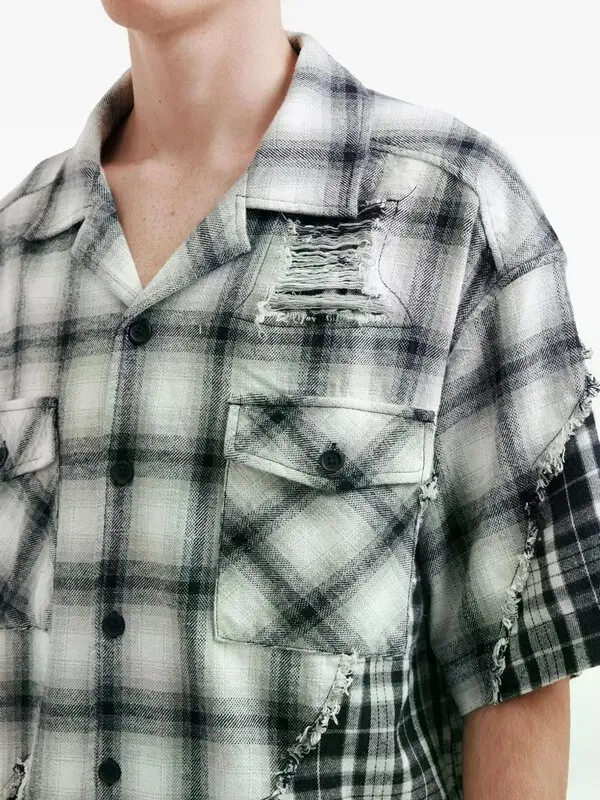 FIVE CM Check Patch Shirt