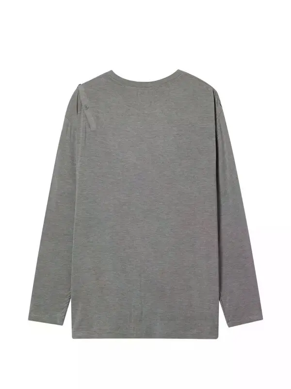 B+AB Buttoned Long-sleeve Top - Grey