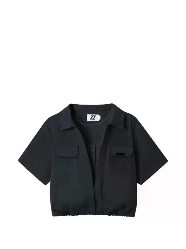 Izzue Patch-pocket Cropped Shirt