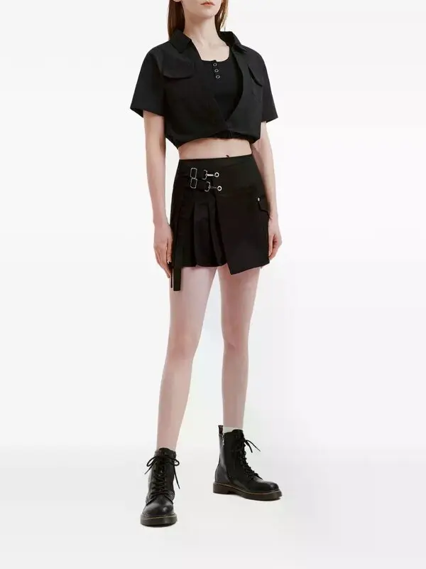 Izzue Patch-pocket Cropped Shirt