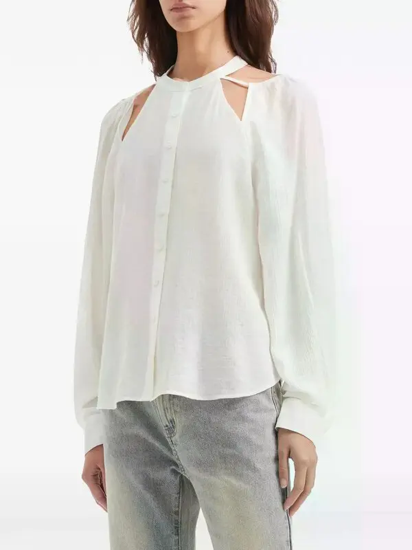 B+AB Cut-out Long-sleeve Shirt - White