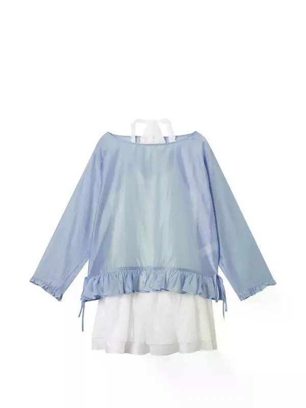 B+AB Lace Ruffled Playsuit - White