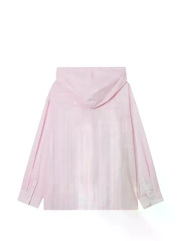 B+AB Hooded Striped Shirt - Pink