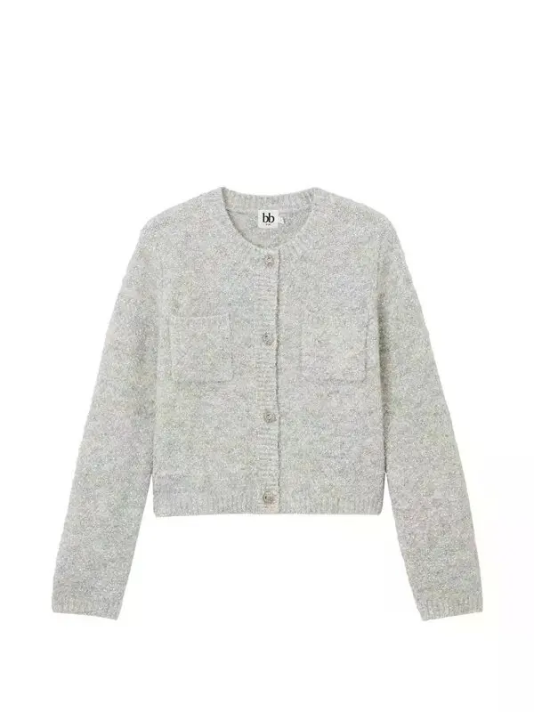 B+AB Crew Neck Cardigan - Grey