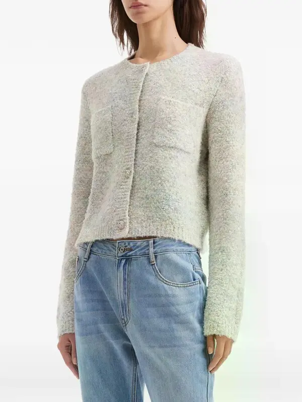 B+AB Crew Neck Cardigan - Grey