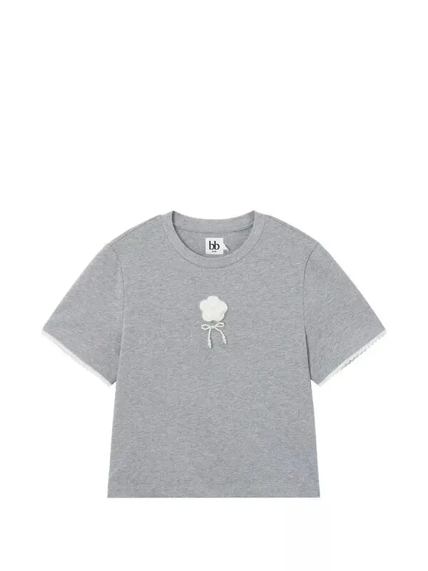 B+AB Flower Lace-trimmed T-shirt