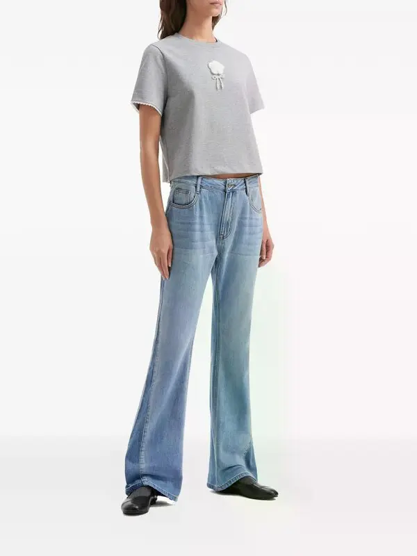 B+AB Flower Lace-trimmed T-shirt