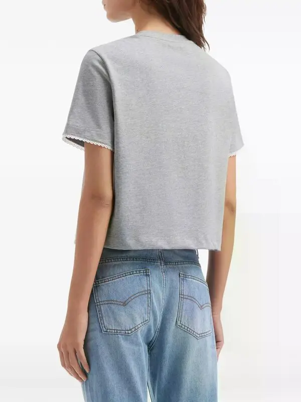 B+AB Flower Lace-trimmed T-shirt