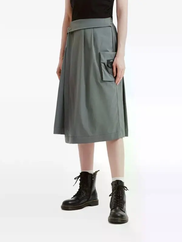 Izzue Buckle-detail Midi Skirt