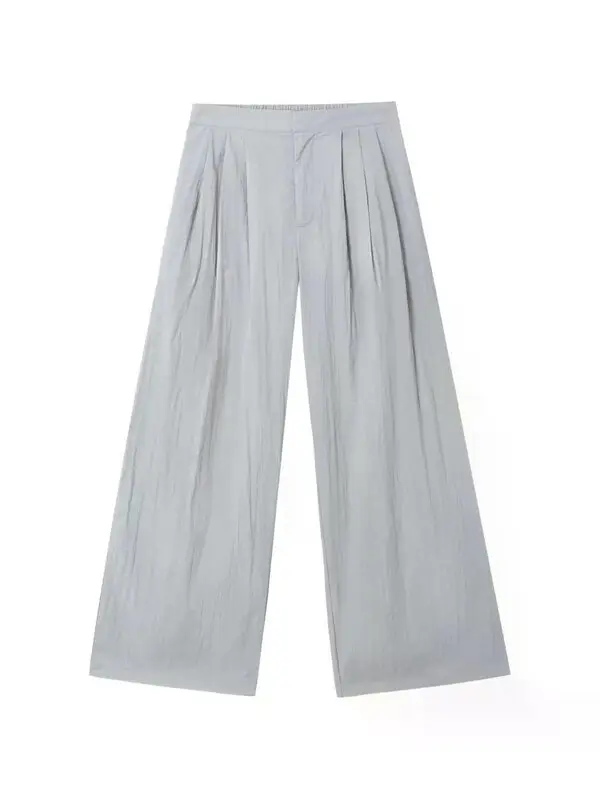 TOUT A COUP Pleated-front Palazzo Pants - Grey