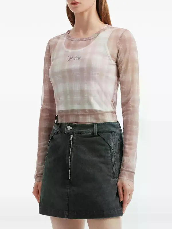 Izzue Check Long-sleeve T-shirt