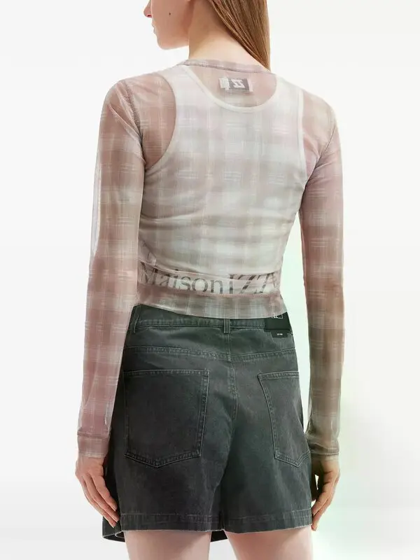 Izzue Check Long-sleeve T-shirt