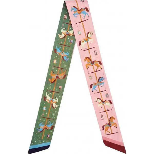 SEREE Year Of The Horse Silk Twilly - Multicolor