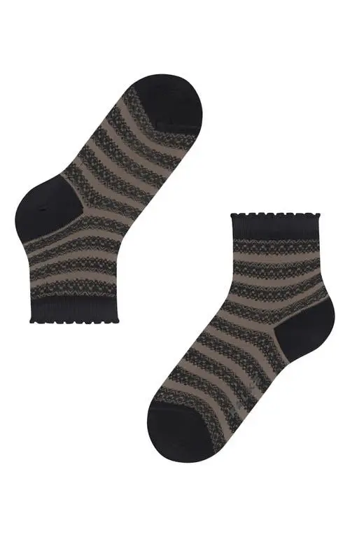Falke Stripe Border Lace Ankle Socks