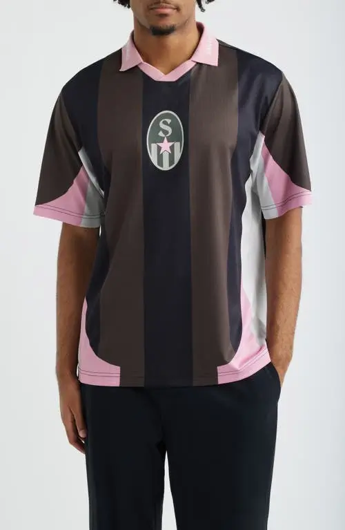 SANTO STUDIO Forever Team Graphic Club Jersey Polo - Black