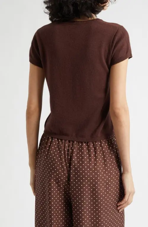 Posse Knit Merino Wool & Cashmere T-shirt - Chocolate