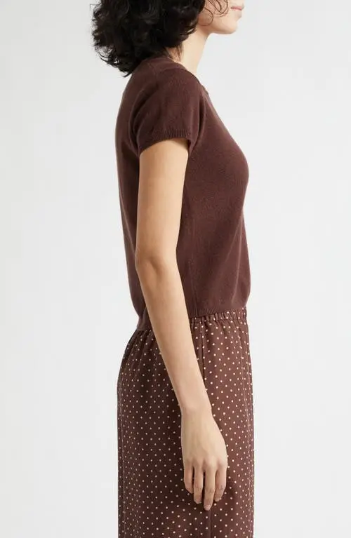 Posse Knit Merino Wool & Cashmere T-shirt - Chocolate