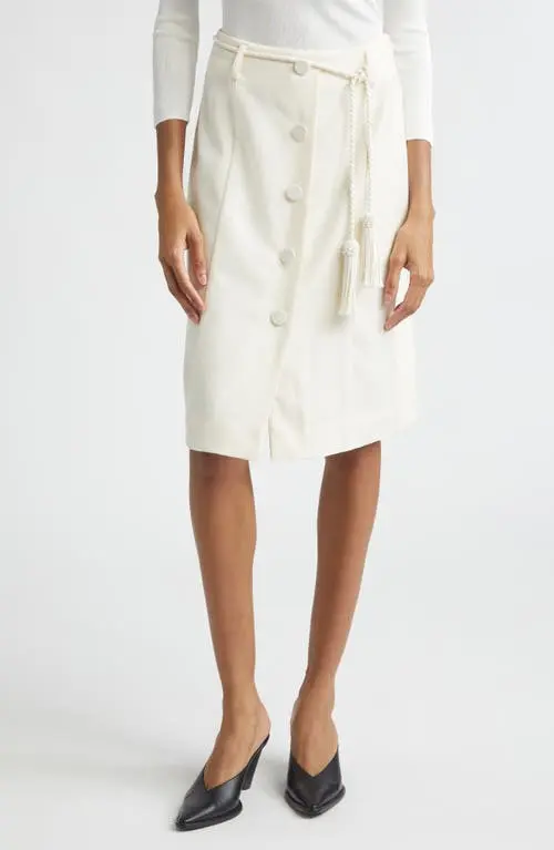 Posse Elspeth Wool Midi Skirt - Cream