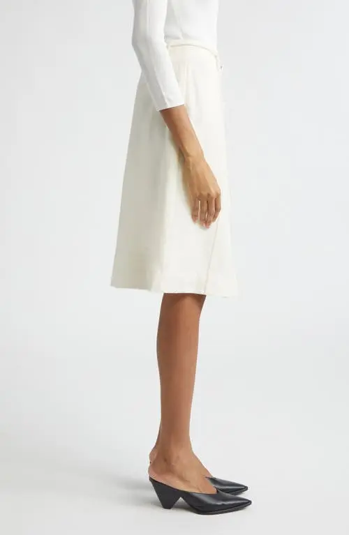 Posse Elspeth Wool Midi Skirt - Cream