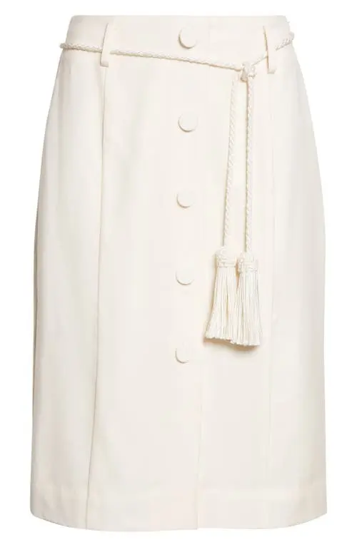 Posse Elspeth Wool Midi Skirt - Cream