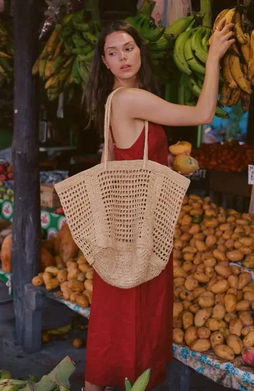 Vitamin A® Ora Raffia Tote - Natural