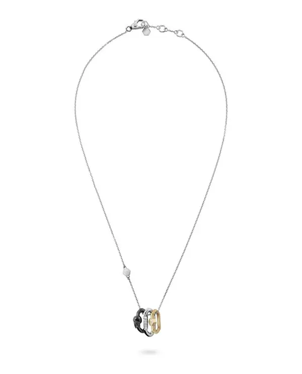 Philipp Plein Plein Edge Cable Chain Necklace - Two Tone